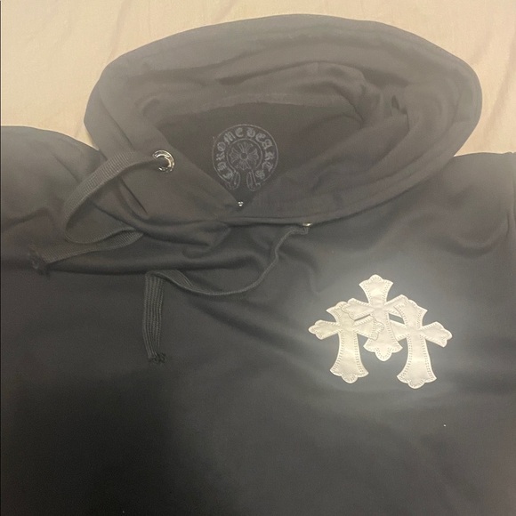 Chrome Hearts | Sweaters | Chrome Hearts Black Hoodie With Silver ...